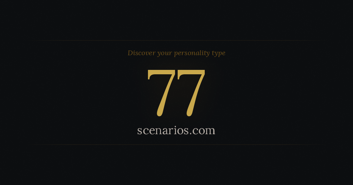 77 Scenarios - Free Scenario-Based Personality Test